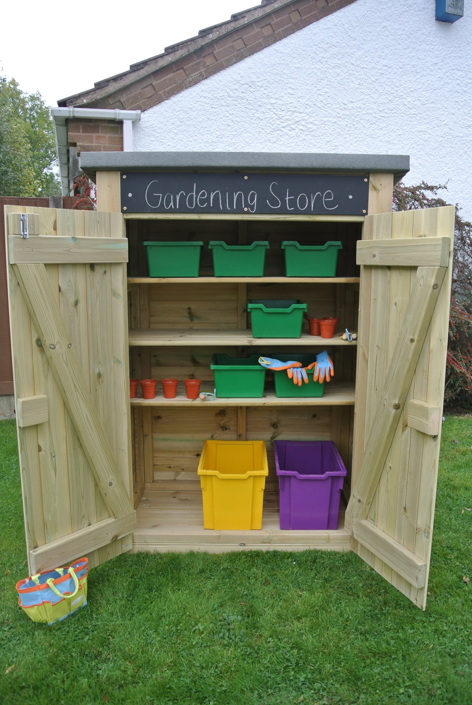 Outdoor Storage Shed - The Red Monkey Play Shop